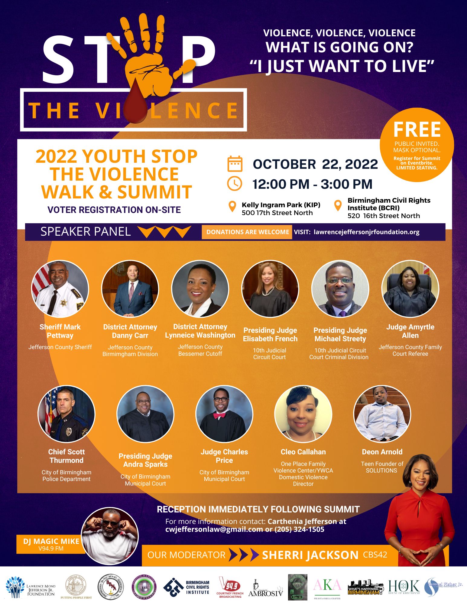 REGISTRATION IS OPEN: Stop 🛑 the Violence Summit 2022